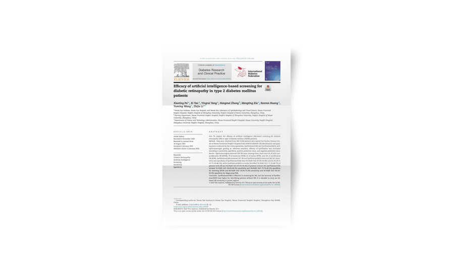 [Retina screening] Fundus camera Artificial Intelligence EyeWisdom®MCS ...